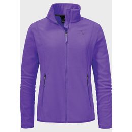 Sch&ouml;ffel Fleecejacke SCH&Ouml;FFEL "Fleece Jk Style Ash WMS", Damen, Gr. 46, lila (3805, lila), Oberstoff: 100% Polyester, regular fit, hoch geschlossener Ausschnitt, Jacken Fleecejacke