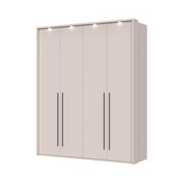 Dreht&uuml;renschrank Places of Style "Opera mit oder ohne Kranz inkl. LED-Beleuchtung, B: 92,137 oder 182 cm", cashmere, B:187cm H:226cm T:60cm, FSC-zertifizierter Holzwerkstoff, MDF, Schr&auml;nke, Dreht&uuml;renschrank, UV lackiert, Soft Close Funktion, H&ouml;henverstellbare F&uuml;&szlig;e