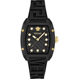 Quarzuhr Versace "DOMINUS ECO CERAMIC", schwarz, Armbanduhren, Damen, Quarzuhr, Armbanduhr, Damenuhr, Swiss Made, analog