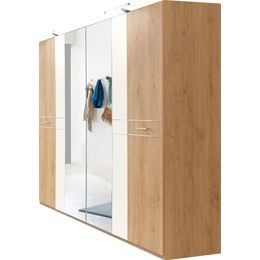 Kleiderschrank wimex "Petra/Pamela", braun (plankeneichefarben), B:225cm, Schr&auml;nke, Kleiderschrank