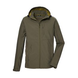 Softshelljacke Killtec "KOS 103 MN SFTSHLL JCKT", Herren, Gr. L, gr&uuml;n (olivgr&uuml;n), Oberseite: 100% Polyester;R&uuml;ckseite: 100% Polyester;Futter: 100% Polyester, Jacken Softshelljacke, Atmungsaktive, wind- und wasserabweisende Softshelljacke