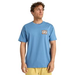 T-Shirt Billabong "Crayon Wave", Herren, Gr. S, blau (carol blau), 100% Baumwolle, Shirts T-Shirt