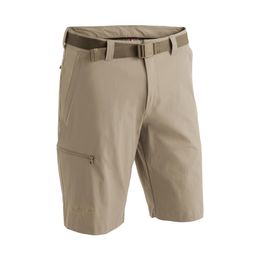 Funktionsshorts Maier Sports "Huang", Damen, Gr. 56, Normalgr&ouml;&szlig;en, beige (dunkelbeige), 90%Polyamid, 10% Elasthan, Hosen Funktionsshorts, Herren Shorts, kurze Outdoor-Hose, Bermudas mit 4 Taschen, Regular Fit
