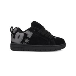 Sneaker DC Shoes "Court Graffik Se", Jungen, Gr. 13,5(31), schwarz (schwarz, schwarz, grau), Obermaterial:87, 6% Leder, 12% Synthetik, 0, 4% Microfaser;, Schuhe Sneaker