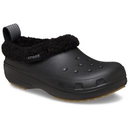 Clog Crocs "Unisex Classic Lined Shorty", Damen, Gr. 38, schwarz, Croslite&trade;, Schuhe Clog, Regenschuh, Outdoorschuh, Hausschuh mit Warmfutter