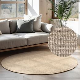 Teppich Hanse Home "Jaipur Juteteppich, als L&auml;ufer und in Rund", beige (naturwei&szlig;), H:10mm &Oslash;:160cm, Jute, Teppiche, Teppich, 100% Naturfaser, Wohnzimmer, Esszimmer, Schlafzimmer, GRS