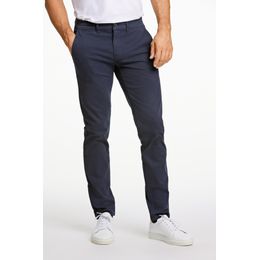 Chinohose LINDBERGH, Herren, Gr. 36, L&auml;nge 32, blau (navy), Stoff, Obermaterial: 57% Baumwolle, 39% Polyester, 4% Elasthan, slim fit normal, Hosen Chinohose, mit Stretch