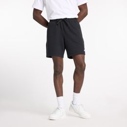 Sweatshorts New Balance "Sport Essentials French Terry Short 7", Herren, Gr. M, N-Gr, schwarz (schwarz (001)), angeraute Sweatware, Obermaterial: 60% Baumwolle, 40% Polyester, Hosen Sweatshorts, mit Eingrifftaschen und Ges&auml;&szlig;tasche, lockere Passform