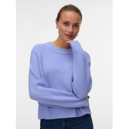 V&eacute;ro Moda Strickpullover VERO MODA "VMBANG LS O-NECK PULLOVER BOO", Damen, Gr. XS, baby lavender detail:melange, Strick, Obermaterial: 78% Polyester, 12% Nylon, 8% Wolle, 2% Elasthan, meliert, regular fit, Rundhals, Pullover Strickpullover
