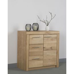Kommode VOGL M&Ouml;BELFABRIK "Toronto", wildeichefarben, wildeiche massiv, B:91cm H:87cm T:42cm, Holzwerkstoff, Massivholz, Sideboards, Kommode, Breite 91 cm