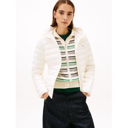 Steppjacke Tommy Hilfiger "STRETCH NYLON LW DOWN JACKET", Damen, Gr. L (40), ivory silk, Steppware, Obermaterial: 93% Polyester, 7% Elasthan, unifarben, regular fit, Jacken Steppjacke