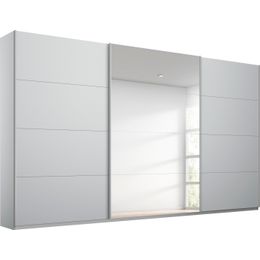 Schwebet&uuml;renschrank Rauch "Kleiderschrank Schrank Garderobe W&auml;scheschrank TOMA", grau (seidengrau), B:360cm H:210cm T:62cm, Holzwerkstoff, Schr&auml;nke, Schwebet&uuml;renschrank, inkl. Regaleinsatz sowie zus&auml;tzlichen Einlegeb&ouml;den MADE IN GERMANY