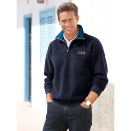 Fleeceshirt Catamaran "Fleecepullover", Herren, Gr. 52/54, blau (marine), 100% Polyester, unifarben, Shirts Fleeceshirt