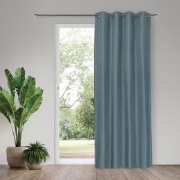 Gardine "Aurora", blau, B:140cm H:245cm, Polyester, HOME LIVING BY GERSTER, Gardinen, Gardine, SB-&Ouml;senschal "Aurora" aus Dekostoff