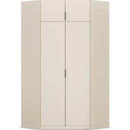 Kleiderschrank Rauch "Eckschrank Schrank Ankleidezimmer Schlafzimmer Garderobe LAGOA", beige (champagner), B:117cm H:235cm T:117cm, Holzwerkstoff, Schr&auml;nke, Kleiderschrank, voll ausgestattet viel Stauraum, optional mit Aufsatz MADE IN GERMANY