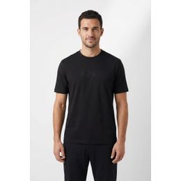 T-Shirt BOSS Green, Herren, Gr. XL, schwarz001, Single Jersey, Obermaterial: 100% Baumwolle, unifarben, regular fit normal, Rundhals, Shirts T-Shirt, Rundhalsausschnitt, Regular Fit, Boss-Logodruck