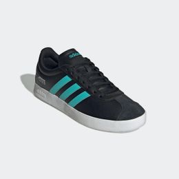 Sneaker adidas Performance "MERCEDES - AMG PETRONAS FORMULA ONE TEAM VL COURT", Herren, Gr. 47, wei&szlig; (core schwarz, semi mint rush, cloud wei&szlig;), Leder, Synthetik, Schuhe Sneaker, Mercedes AMG Motorsport