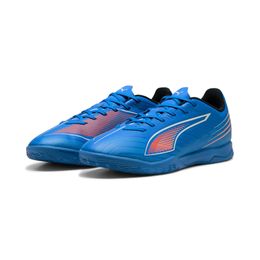 Fu&szlig;ballschuh Puma "ULTRA 6 PLAY IT", Gr. 42, wei&szlig; (ultra blau, Puma wei&szlig;, glowing rot), Synthetik, Schuhe Fu&szlig;ballschuh, f&uuml;r Halle und Stra&szlig;e