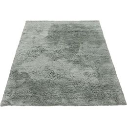 Hochflor-Teppich CarpetFine "Silky, auch als L&auml;ufer erh&auml;ltlich", gr&uuml;n, B:160cm H:20mm L:230cm, Mikropolyester, Teppiche, Hochflor-Teppich, Shaggy, Langflor, uni, besonders weich, Handarbeit