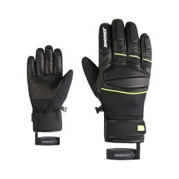 Skihandschuhe Ziener "GOMIN-Z AS glove man", Herren, Gr. 7.5, schwarz.lime, Materialmix, Handschuhe Skihandschuhe