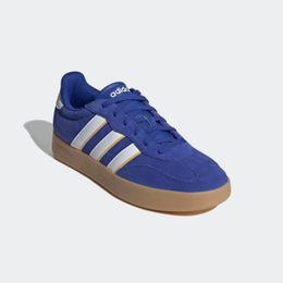 Sneaker adidas Sportswear "BARREDA", Herren, Gr. 42,5, blau (semi lucid blau, cloud wei&szlig;, utility gelb), Leder, Synthetik, Schuhe Sneaker, inspiriert vom Design des adidas handball spezial