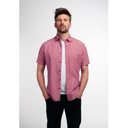 Kurzarmhemd Eterna "REGULAR FIT", Herren, Gr. M, US-Gr&ouml;&szlig;en, rot, 70% cotton, 30% Lyocell, normal, Hemden Kurzarmhemd, EASY IRON (b&uuml;gelleicht)