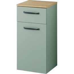Unterschrank SAPHIR "Quickset 500, Badschrank 32,4 cm, 1 T&uuml;r und 1 Schublade", salbei nachbildung, B:32,4cm H:67,4cm T:32,1cm, Holzwerkstoff, Schr&auml;nke, Unterschrank, Badezimmerschrank, 1 Einlegeboden