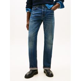 Straight-Jeans Tommy Hilfiger "DOVER", Herren, Gr. 38, L&auml;nge 32, fiene indigo, Denim/Jeans, Obermaterial: 100% Baumwolle, regular fit lang, Jeans Straight-Jeans, regular straight
