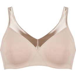 Minimizer-BH Naturana "Minimizer", Damen, Gr. 100, Cup B, beige (light beige), Obermaterial: 81% Polyamid, 19% Elasthan. Einsatz: 92% Polyamid, 8% Elasthan, leicht gl&auml;nzend, unifarben, bequem, BHs Minimizer-BH, mit Glanzband, Shaping-Effekt, breite Tr&auml;ger, feminin, ohne B&uuml;gel