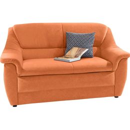 2-Sitzer DOMO collection "Lale formsch&ouml;nes und komfortables Sofa, zeitlos und elegant", orange (terrakotta), B:148cm H:88cm T:93cm, Struktur (100% Polyester);Microfaser PRIMABELLE (100% Polyester);Struktur grob (85% Polyester, 15% Polyacryl), Sofas, 2-Sitzer, optimal f&uuml;r kleinere R&auml;ume