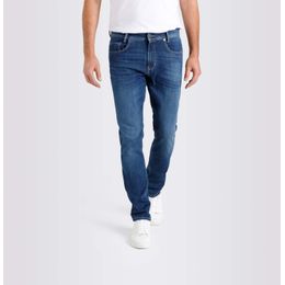 Straight-Jeans MAC "Flexx-Driver", Herren, Gr. 35, L&auml;nge 32, blau (blau wash), Denim/Jeans, Obermaterial: 87% Baumwolle, 9% Polyester, 4% Elasthan, Jeans Straight-Jeans, super elastisch