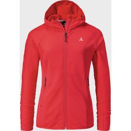 Sch&ouml;ffel Fleecejacke SCH&Ouml;FFEL "Fleece Hoody Style Cascata WMS", Damen, Gr. 44, rot (2030, rot), Oberstoff: 94% Polyester, 6% Elasthan, regular fit, hoch geschlossener Ausschnitt, Jacken Fleecejacke