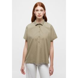 Shirtbluse Eterna "LOOSE FIT", Damen, Gr. 36, gr&uuml;n (olive), 70% Baumwolle, 30% Lyocell, Blusen Shirtbluse, EASY IRON (b&uuml;gelleicht)