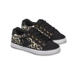 Sneaker DC Shoes "Chelsea", M&auml;dchen, Gr. 7(38), schwarz (cheetah, schwarz), Obermaterial:Obermaterial: Textil / Futter: Textil / Au&szlig;ensohle: Gummi;, Schuhe Sneaker