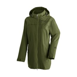 Outdoorjacke Maier Sports "Liselotte", Damen, Gr. 40, gr&uuml;n (dunkelgr&uuml;n), 100% Polyester, Rundhals, Jacken Outdoorjacke, Damen Mantel, atmungsaktiv wasserdicht, wattierte Jacke mit Kapuze