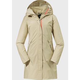 Sch&ouml;ffel Parka SCH&Ouml;FFEL "Parka Sardegna L", Damen, Gr. 46, braun (4160, braun), Oberstoff : 100% Polyester (Membran: Polyurethan) Futter Rumpf unten: 100% Polyester Futter Rumpf oben: 100% Polyester, regular fit, hoch geschlossener Ausschnitt, Jacken Parka