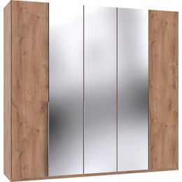 Kleiderschrank wimex "New York", braun (plankeneichefarben), B:225cm H:208cm T:58cm, Schr&auml;nke, Kleiderschrank