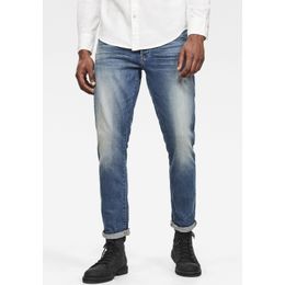 G-Star Raw Regular-fit-Jeans G-STAR "3301 Straight Tapered", Herren, Gr. 32, L&auml;nge 32, blau (modern vintage blau), Denim/Jeans, Obermaterial: 99% Baumwolle, 1% Elasthan, normal normal, Jeans Regular-fit-Jeans