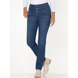 Bequeme Jeans Classic Basics, Damen, Gr. 50, Normalgr&ouml;&szlig;en, blau (blau, stone, washed), 81% Baumwolle, 17% Polyester, 2% Elasthan, unifarben, lang, Jeans Bequeme Jeans