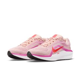 Laufschuh Nike "WMNS AIR WINFLO 11", Damen, Gr. 39, washed coral, bright crimson, fire pink, Textil, Schuhe Laufschuh