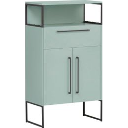 Midischrank Schildmeyer "Limone", gr&uuml;n (mint), B:65,2cm H:112,5cm T:33,1cm, FSC-zertifizierter Holzwerkstoff, Schr&auml;nke, Midischrank, Breite 65,2 cm