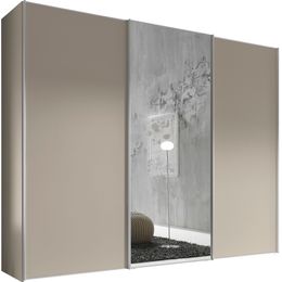 Schwebet&uuml;renschrank STAUD "Sinfonie Plus, edles Design in hochwertiger Qualit&auml;t, Made in Germany", beige (sand), B:280cm H:222cm T:68cm, Holzwerkstoff, Schr&auml;nke, Schwebet&uuml;renschrank, Mit Spiegelt&uuml;r und vier verschiedenen Ausstattungsvarianten