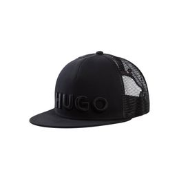 Trucker Cap Hugo "Jago Trucker", Herren, schwarz (schwarz 001), Materialmix, unifarben, Caps Trucker Cap, mit Mesh-Einsatz, Logo-Stitching