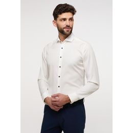 Langarmhemd Eterna "SLIM FIT", Herren, Gr. 42, Normalgr&ouml;&szlig;en, beige, Twill, 100% Baumwolle, schmal, Umschlagmanschette, Hemden Langarmhemd, NON IRON (b&uuml;gelfrei)