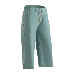 Outdoorhose Maier Sports "Fortunit Culotte W", Damen, Gr. 36, Normalgr&ouml;&szlig;en, blau (mittelblau), 100% Polyester, Hosen Outdoorhose, Damen Wanderhose, 4 Einschubtaschen, seitl. Tasche mit RV,Regular Fit