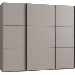 Kleiderschrank wimex "Indiana by fresh to go, wahlweise mit oder ohne Spiegel", grau (saharagrau), B:250cm H:216cm T:65cm, Holzwerkstoff, Schr&auml;nke, Kleiderschrank, gro&szlig;e Breiten250 oder 300cm, mit oder ohne Glasfront, Made in Germany