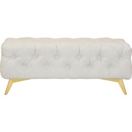 Polsterhocker Home Affaire "Amaury", beige, B:120cm H:45cm T:80cm, Struktur (100% Polyester);Samtoptik (100% Polyester), Hocker, Polsterhocker, Chesterfield-Optik, Breite 120cm, Fu&szlig;farbe w&auml;hlbar