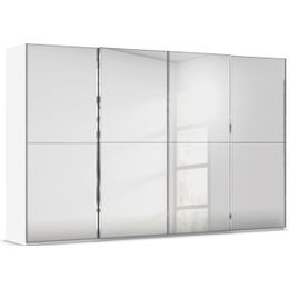Schwebet&uuml;renschrank Rauch "Kleiderschrank Schrank Garderobe Schlafzimmerschrank SCALE-DUO", wei&szlig; (alpinwei&szlig;), B:360cm H:223cm T:68cm, Holzwerkstoff, Schr&auml;nke, Schwebet&uuml;renschrank, edle zweigeteilte T&uuml;ren Spiegelfront und 3 Zierleisten MADE IN GERMANY