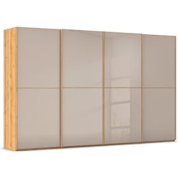 Schwebet&uuml;renschrank Rauch "Kleiderschrank Schrank Garderobe Schlafzimmerschrank SCALE-DUO", braun (asteiche, glas fango, griffleisten asteiche), B:360cm H:223cm T:68cm, Holzwerkstoff, Schr&auml;nke, Schwebet&uuml;renschrank, edle zweigeteilte T&uuml;ren Glas-Front mit 3 Zierleisten MADE IN GERMANY