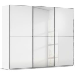 Schwebet&uuml;renschrank Rauch "Kleiderschrank Schrank Garderobe Schlafzimmerschrank SCALE-DUO", wei&szlig; (alpinwei&szlig;, glas kristallwei&szlig;, griffleisten chrom), B:271cm H:223cm T:68cm, Holzwerkstoff, Schr&auml;nke, Schwebet&uuml;renschrank, edle zweigeteilte T&uuml;ren Spiegel/Glas-Mix 3 Zierleisten MADE IN GERMANY